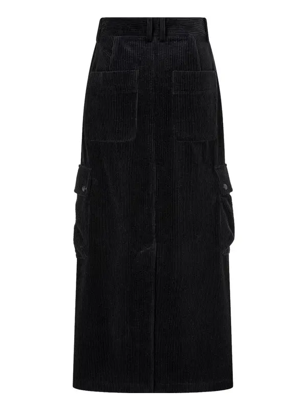 STUDIO TOMBOY Corduroy Cargo Skirt - Black