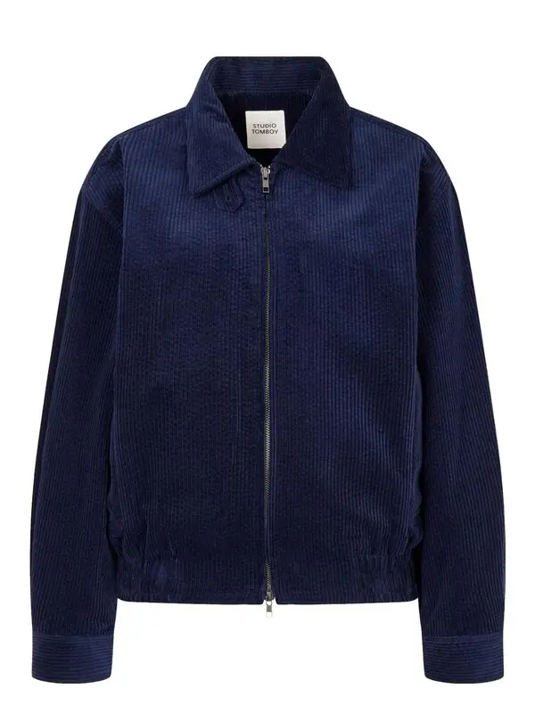 STUDIO TOMBOY Corduroy Bomber Jacket - Blue