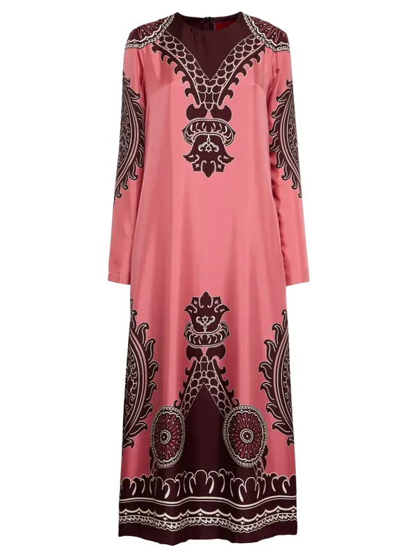 La DoubleJ Printed Flared Dress - Pink