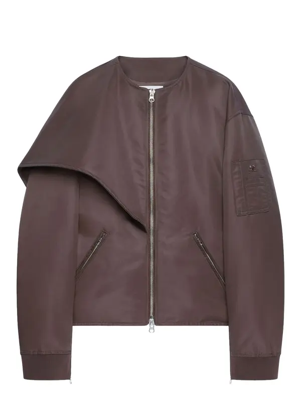 COURREGES Bow-collar Bomber Jacket - Brown