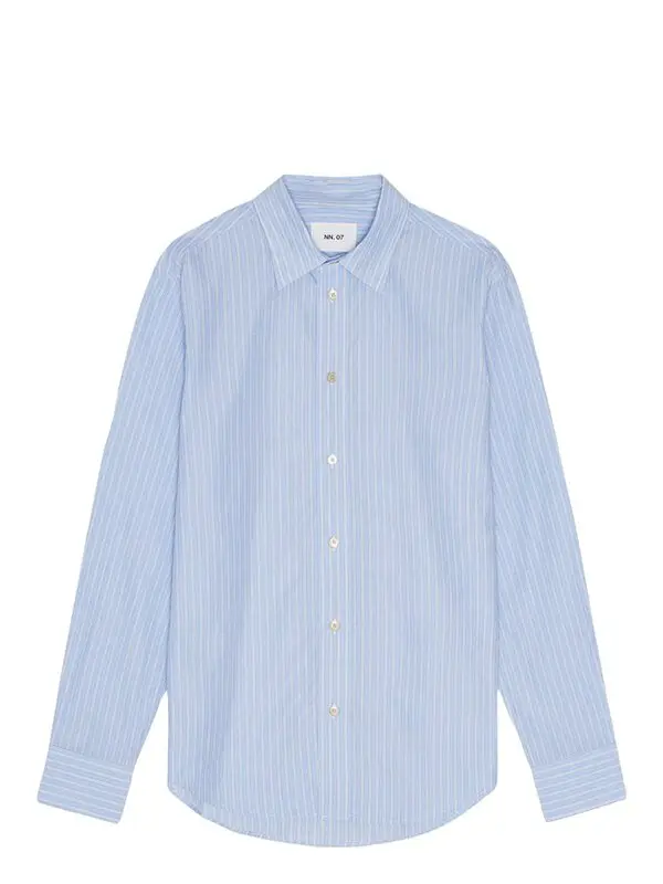 Nn07 Striped Long-sleeves Shirt - Blue