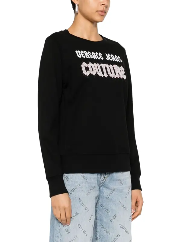Versace Bead-embellished Sweatshirt - Black