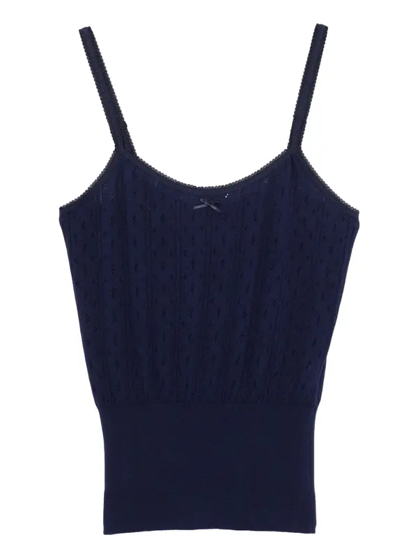 JW Anderson Pointelle-knit Top - Blue