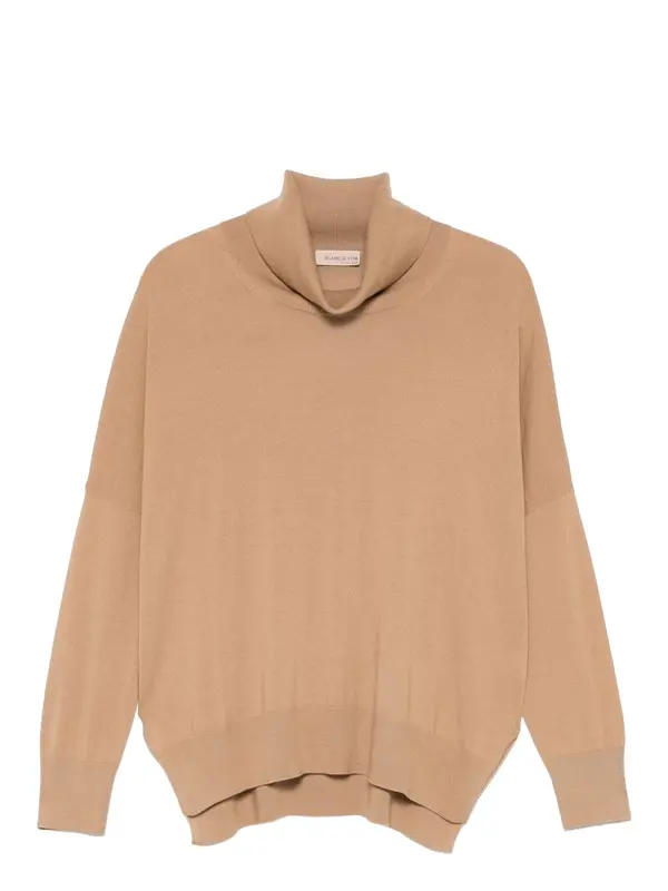 BLANCA VITA Virgin Wool Sweater - Neutrals