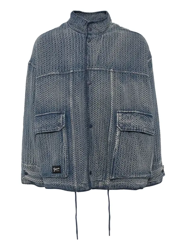 FIVE CM Panelled Denim Jacket - Blue