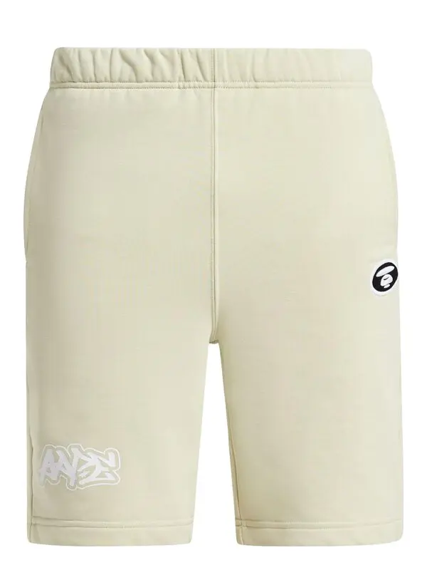 AAPE BY *A BATHING APE Graffiti Print Sweatshorts - Neutrals
