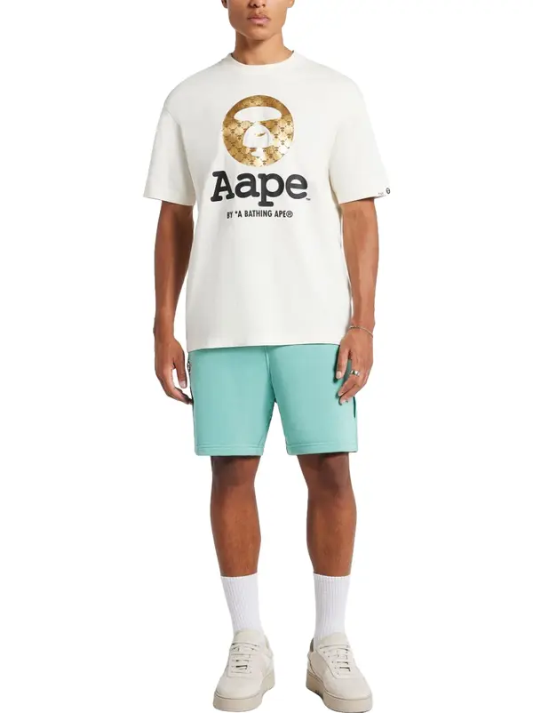 AAPE BY *A BATHING APE Milo-patch Track Shorts - Green