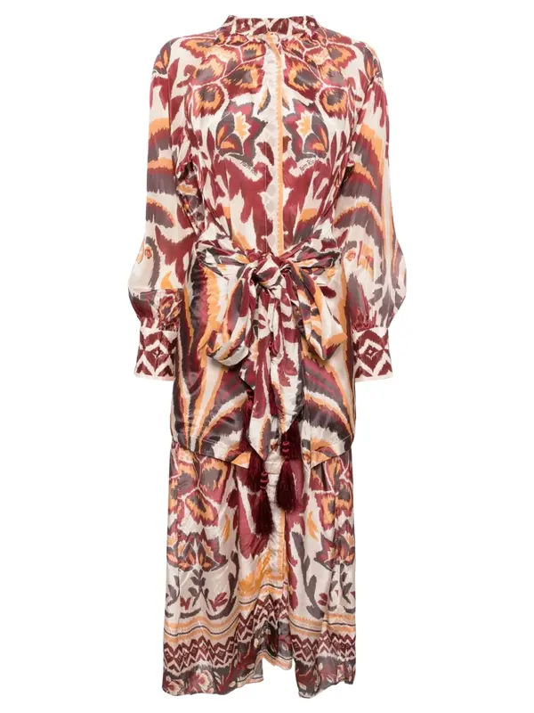 Farm Rio Printed Dimity Dress - Neutrals