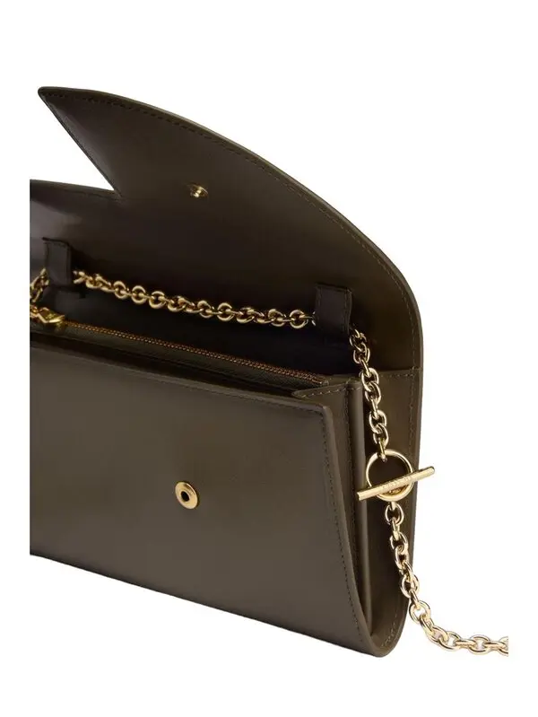 PATOU Chain Clutch - Green