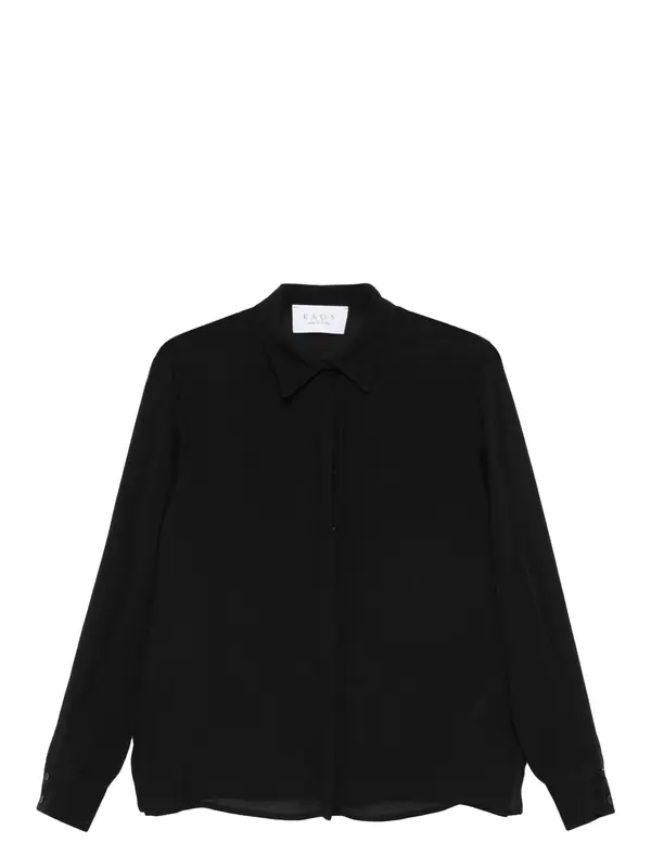 KAOS Crepe De Chine Shirt - Black