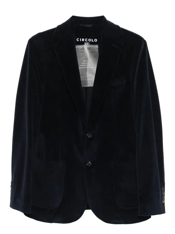 CIRCOLO 1901 Velour Blazer - Blue