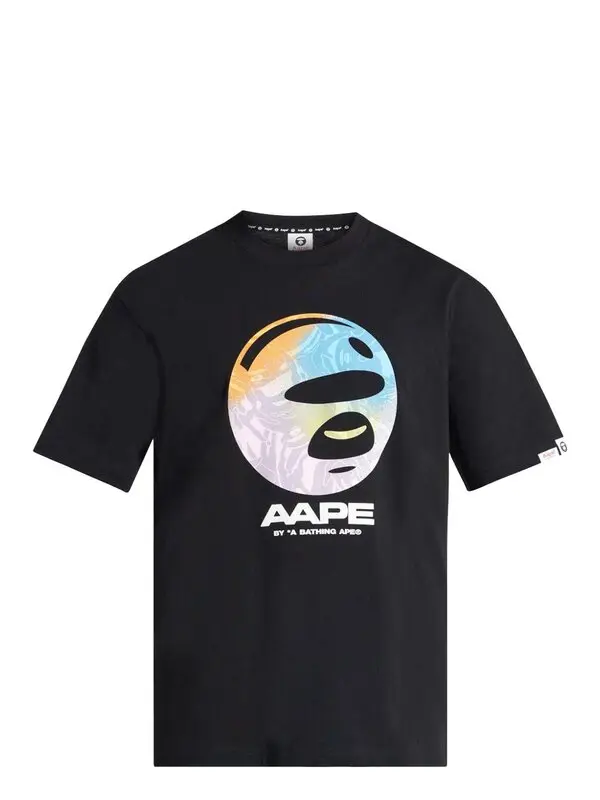 AAPE BY *A BATHING APE Logo-print T-shirt - Black
