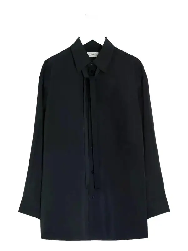 LEMAIRE Tie-detail Shirt - Black