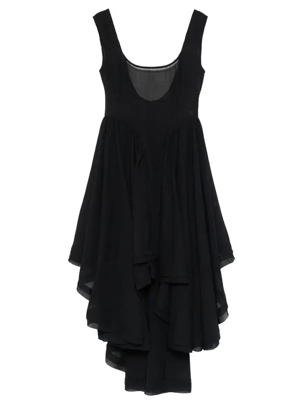 ELENA VELEZ Ruffled Cocktail Dress - Black