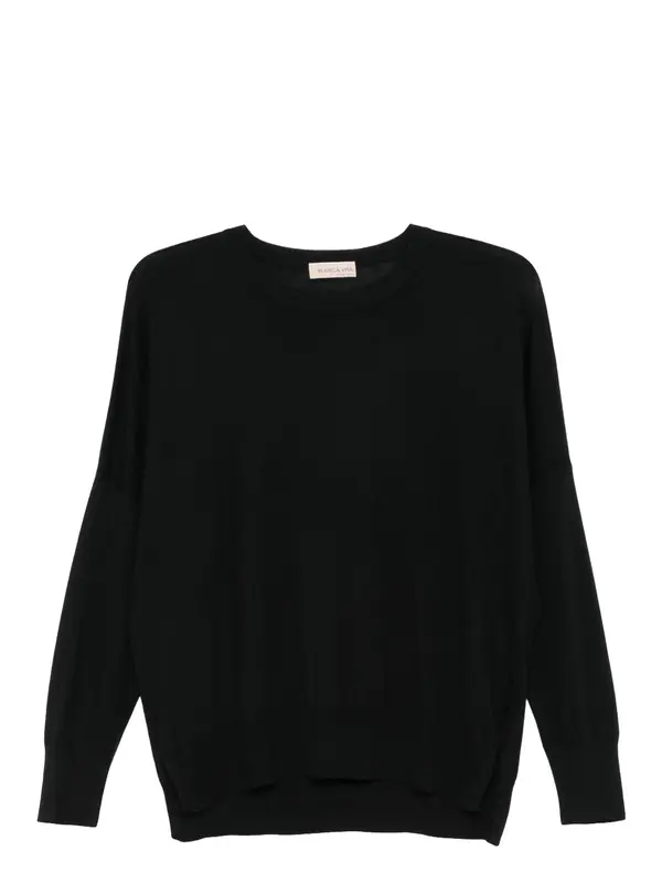 BLANCA VITA Fine-knit Sweater - Black