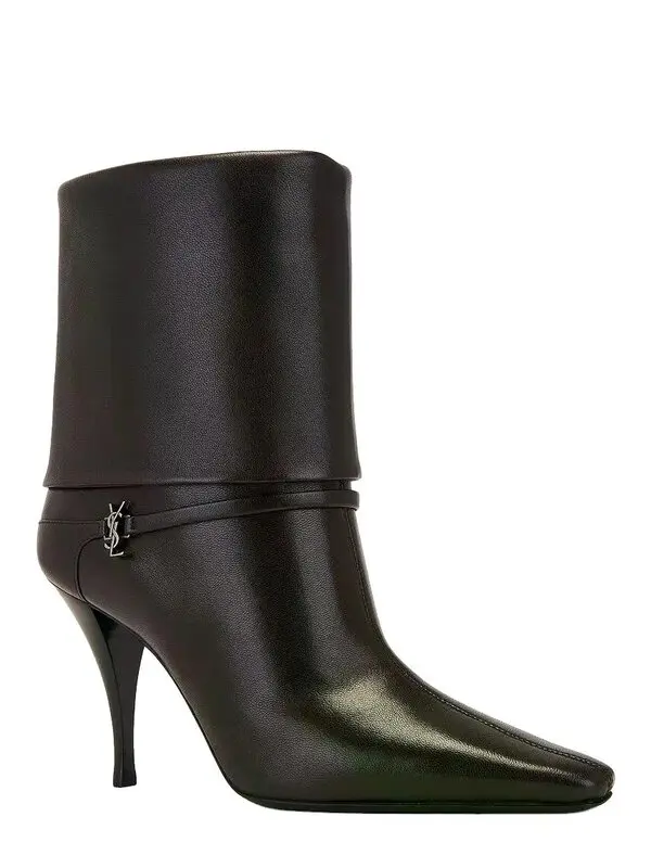 Saint Laurent Ricky Leather Boots - Harris Eagle Brown