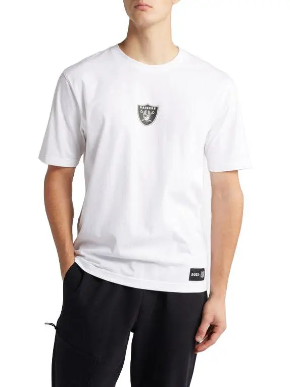 BOSS X Nfl Stretch Cotton Graphic T-shirt - Las Vegas Raiders - White