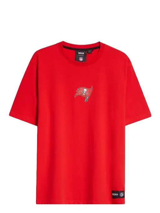 BOSS X Nfl Stretch Cotton Graphic T-shirt - Tampa Bay Bucs - Red