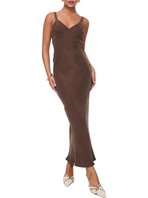 Princess Polly Laurette Maxi Dress - Brown