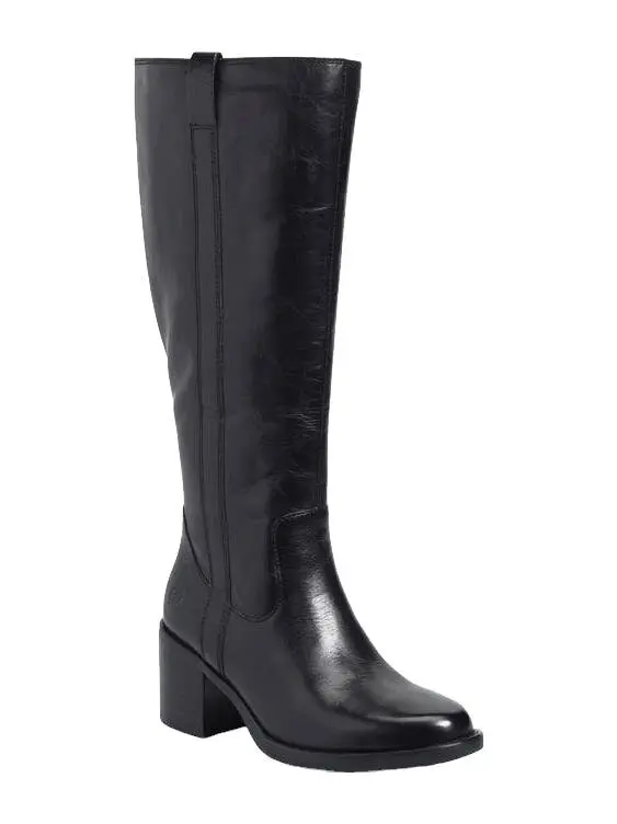 BØRN Harding Knee High Boots - Black Leather