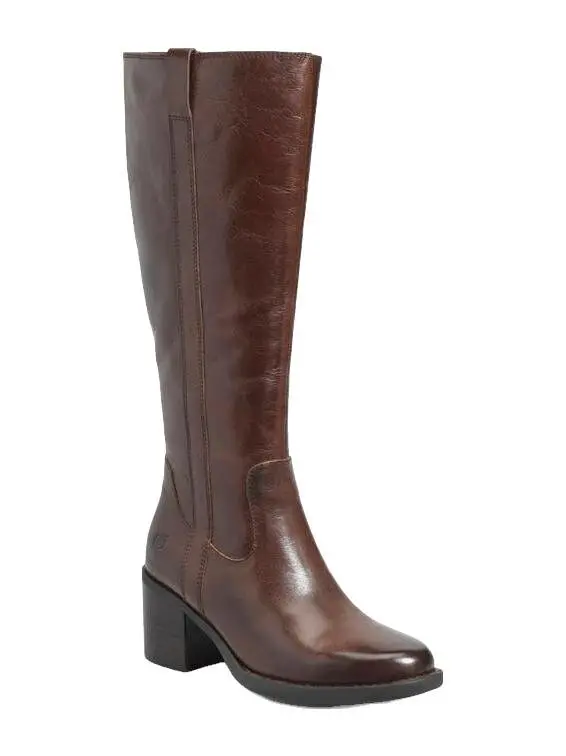 BØRN Harding Knee High Boots - Brown Leather