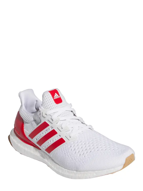 Adidas Ultraboost 1.0 Athletic Sneakers - White/better Scarlet/gum
