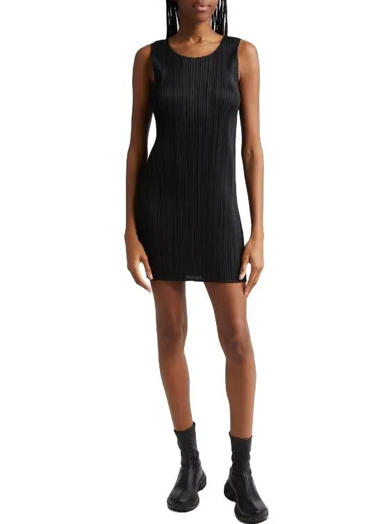 Issey Miyake Basics Pleated Dress - Black