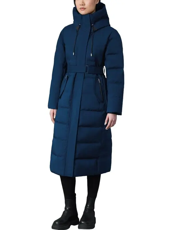 Mackage Shyla Down Coat With Removable Quilted Bib - Navy