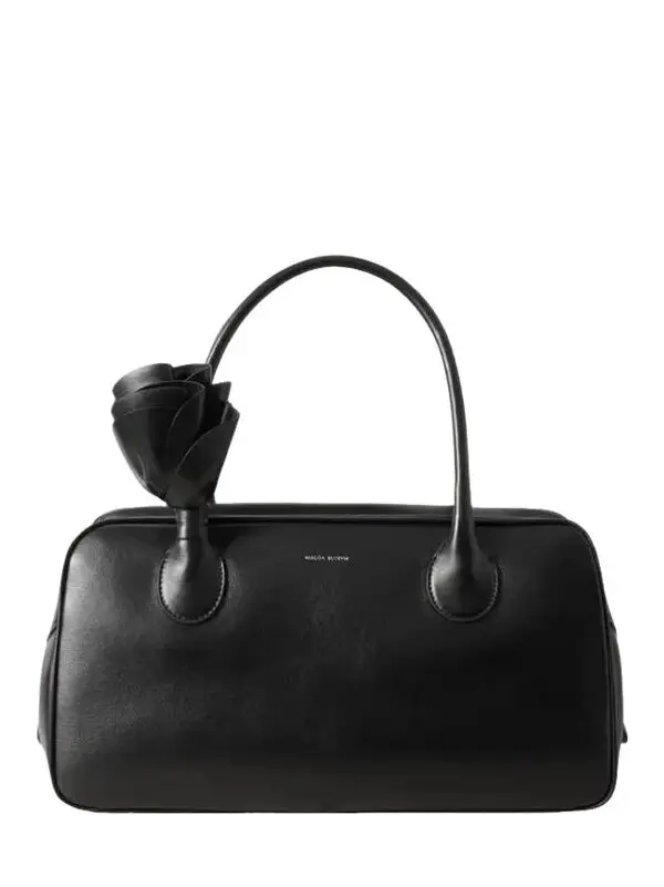 Magda Butrym Appliquéd Leather Tote - Black