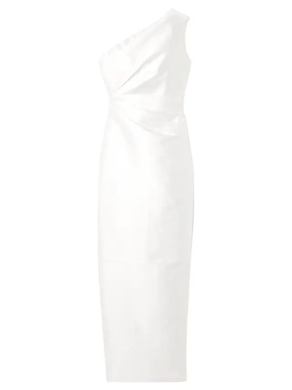 Solace London Kira One-shoulder Gown - White