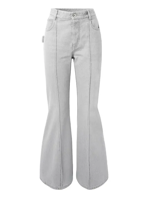 Bottega Veneta Cropped Flared Jeans - Gray