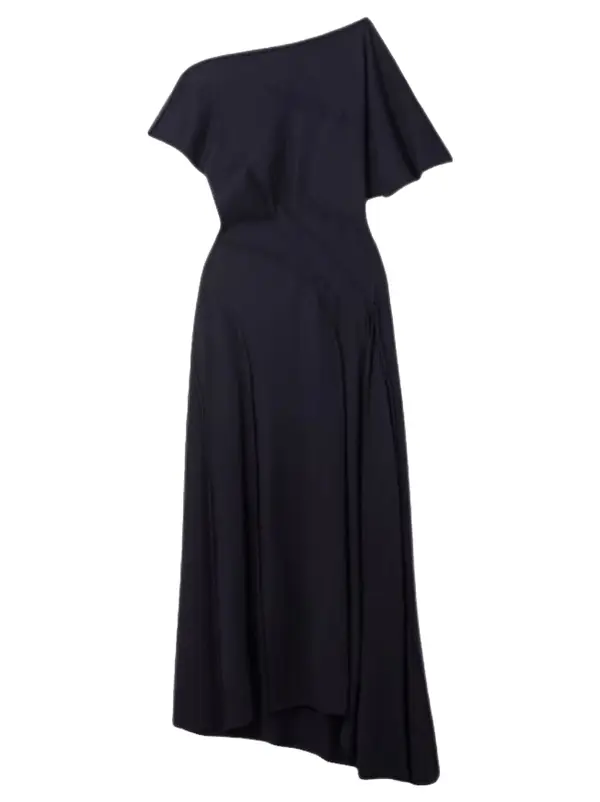 JASON WU Asymmetric Paneled Maxi Dress - Blue