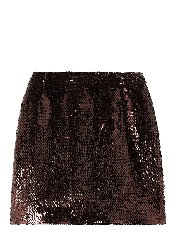 BLAZÉ MILANO Tropicana Coci Sequined Mini Skirt - Brown