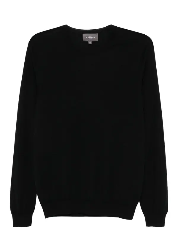 Eric Bompard Extrafine Round Neck Sweater - Black