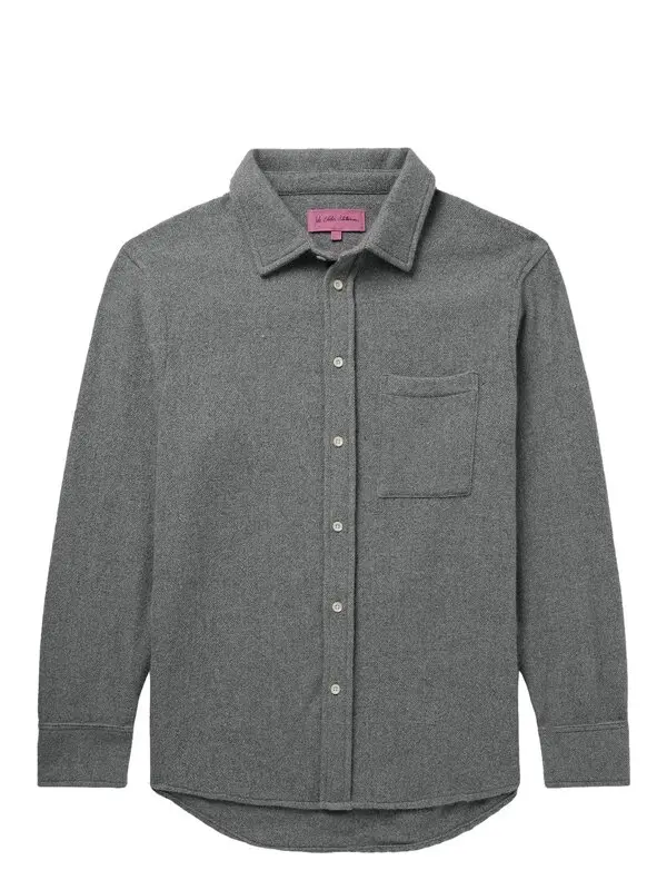 THE ELDER STATESMAN Cashmere Overshirt - Gray