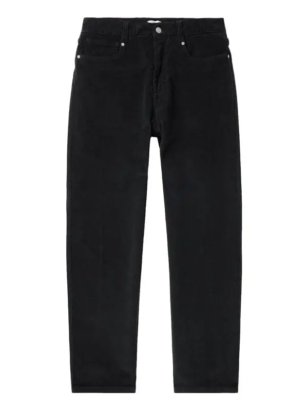 Altea Ken Slim-fit Corduroy Trousers - Black