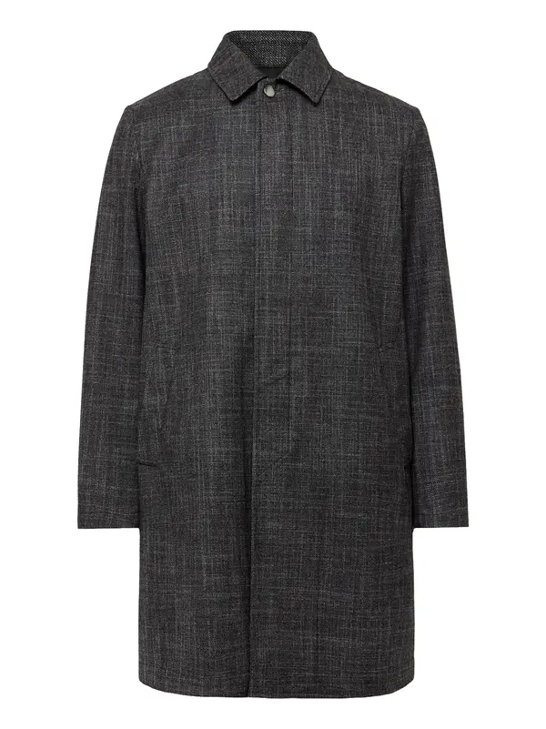 Canali Wool, Silk And Cashmere-blend Coat - Gray