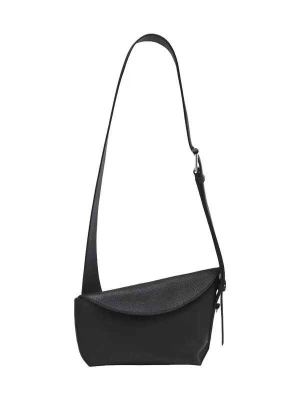 Alexander McQueen T-bar Leather Sling Bag - Black Silver