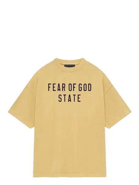 Fear Of God Essentials Heavy Crewneck Sweatshirt Tee Shirt - Amber