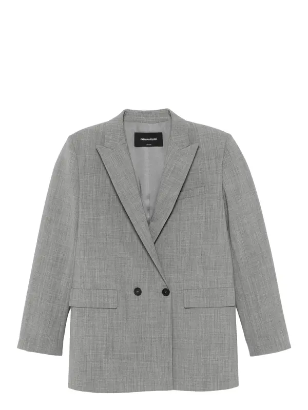 Fabiana Filippi Double-breasted Blazer - Grey