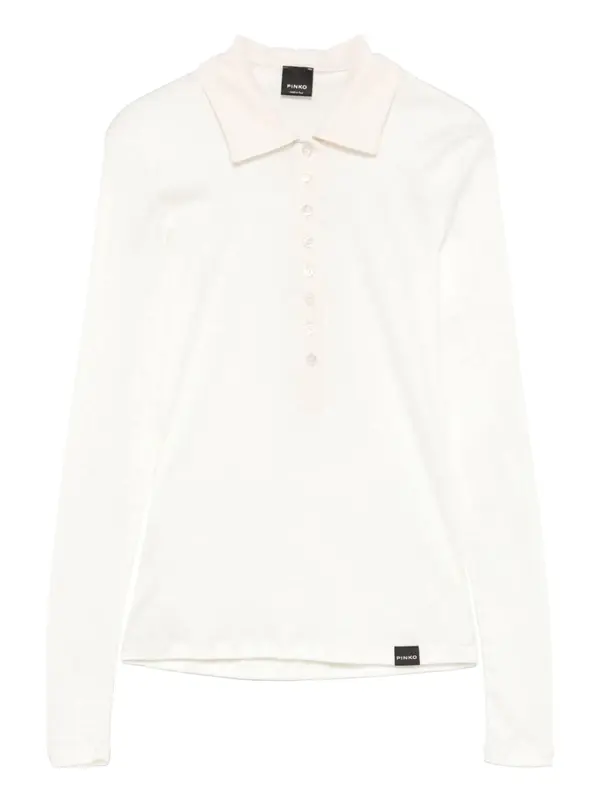 Pinko Pattini Polo Top - Neutrals