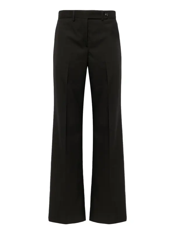 Paul Smith Pressed-crease Wool Trousers - Black