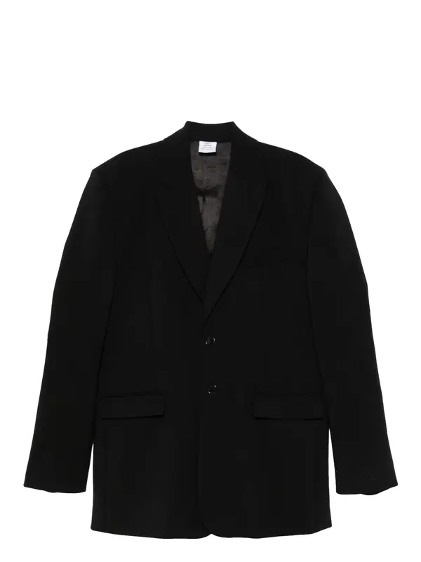 Vetements Logo-embroidered Blazer - Black