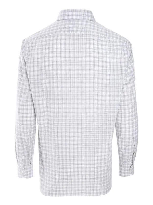 LUIGI BORRELLI Checked Shirt - Grey