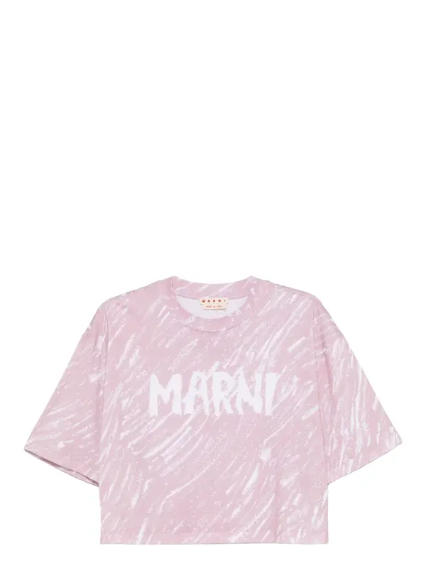 Marni Scribble Logo T-shirt - Pink