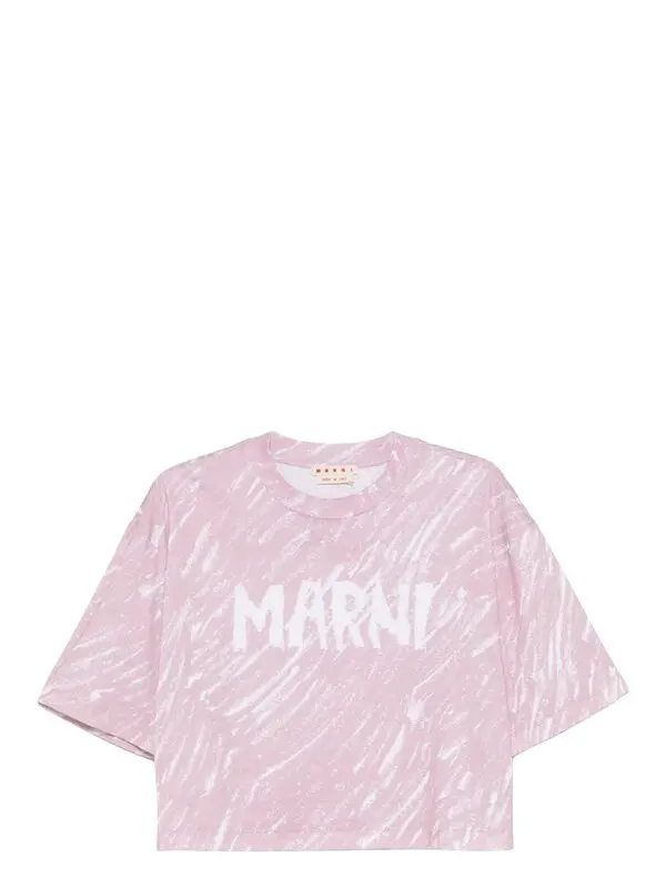 Marni Scribble Logo T-shirt - Pink
