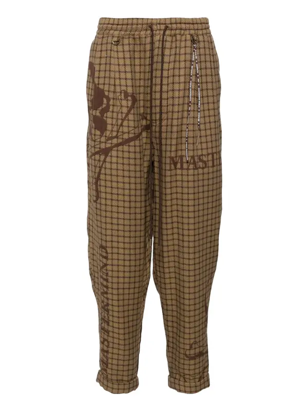 MASTERMIND WORLD Checkered Trousers - Brown