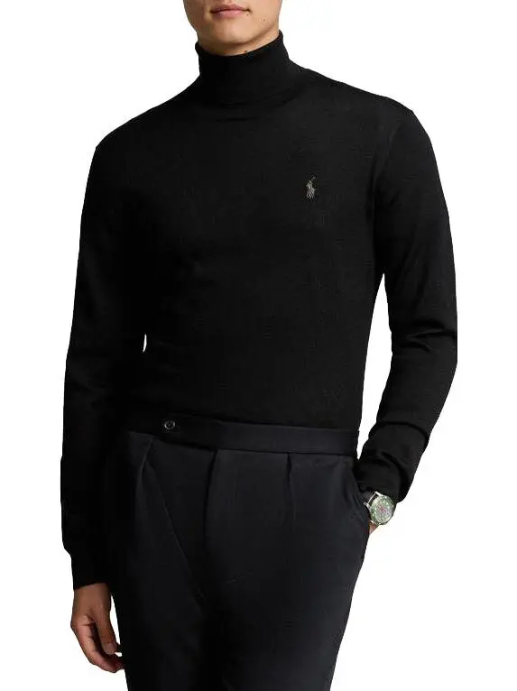 Polo Ralph Lauren Merino Wool Turtleneck Sweater - Polo Black