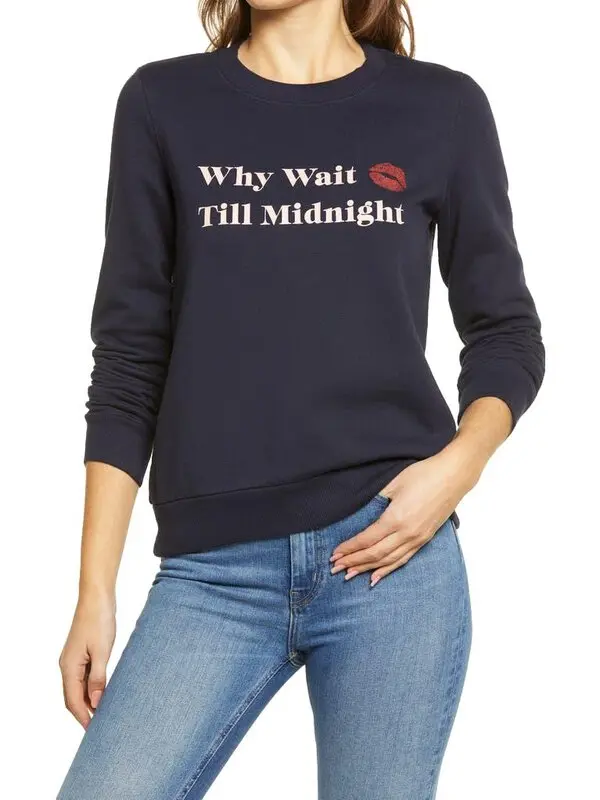 1901 Why Wait Graphic Sweatshirt - Navy Night