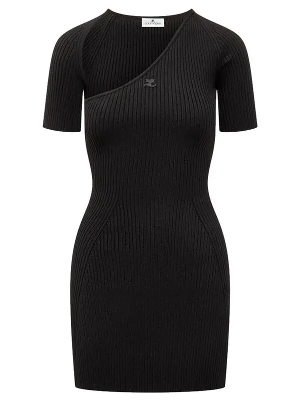 COURREGES Slash Midi Dress - Black